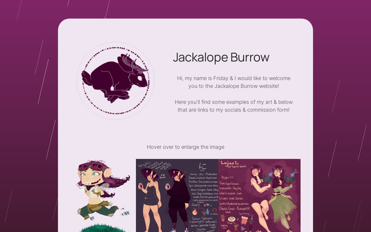 Art by Friday from Jackalope Burrow